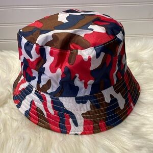 Xoxo, Carly | Accessories | Red Camouflage Reversible Bucket Hat | Poshmark